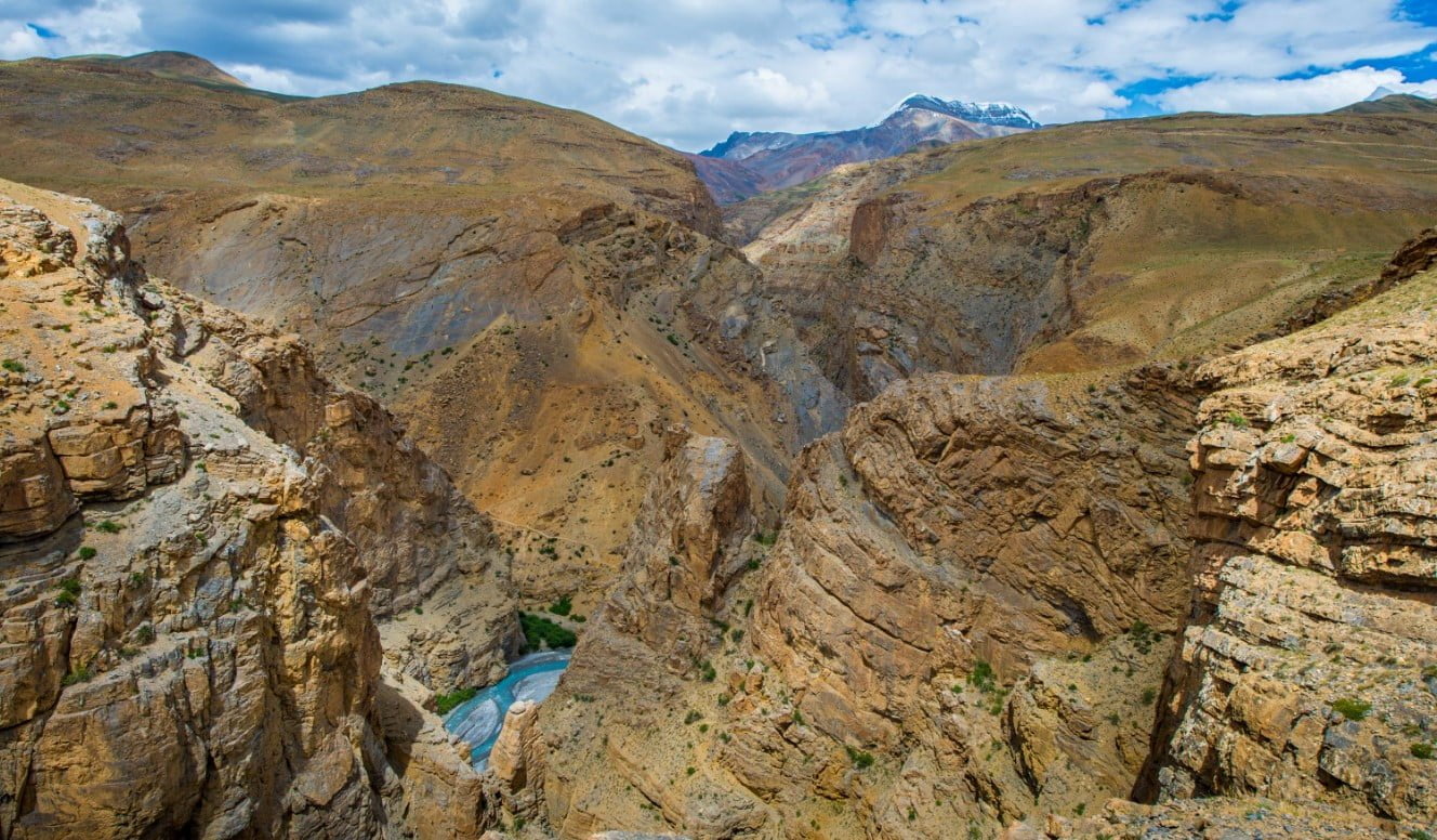 Ropeway ride across Parilungbo Canyon - Chicham - Spiti Valley - India